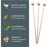 10pcs Cocktail Sticks Set Stainless Steel Fruit Sticks,Reusable Drink ...