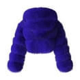 Womens Trendy Short Faux Fur Coat Casual Shaggy Jacket For Women Warm