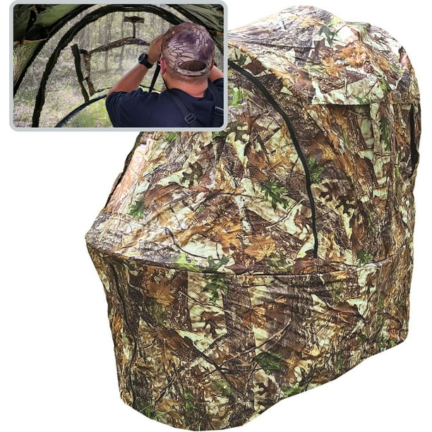 Tidewe Hunting Blind Hunting Blind 360° Degree See Through Ground Blind ...