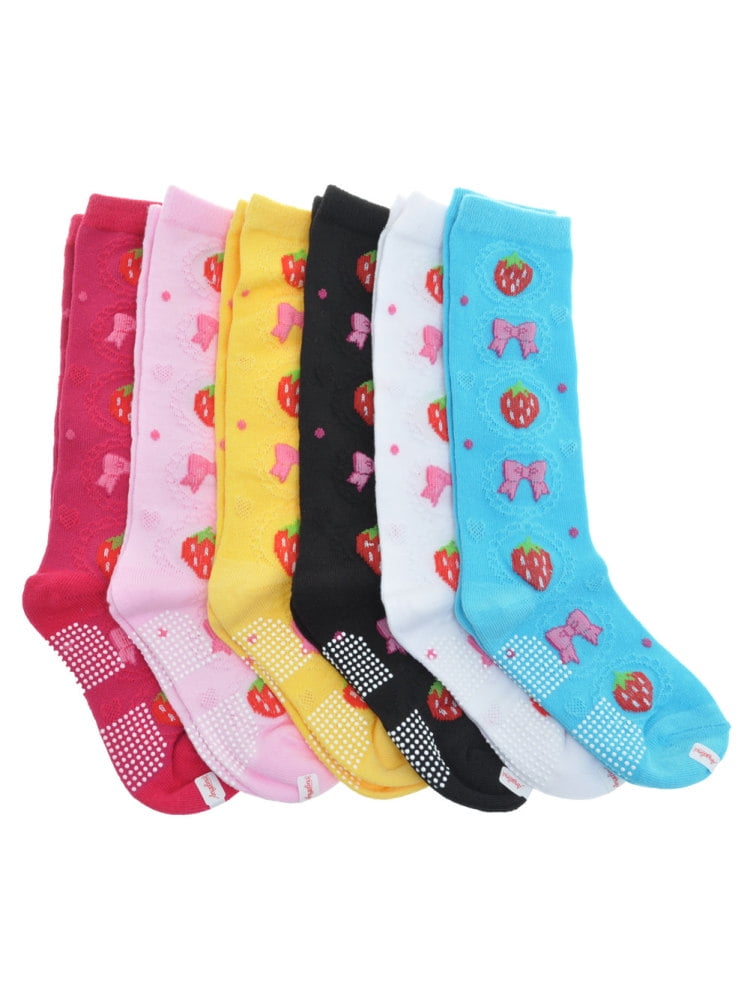 Angelina Cotton Girls' Knee-High Socks (6 Pairs) - Walmart.com
