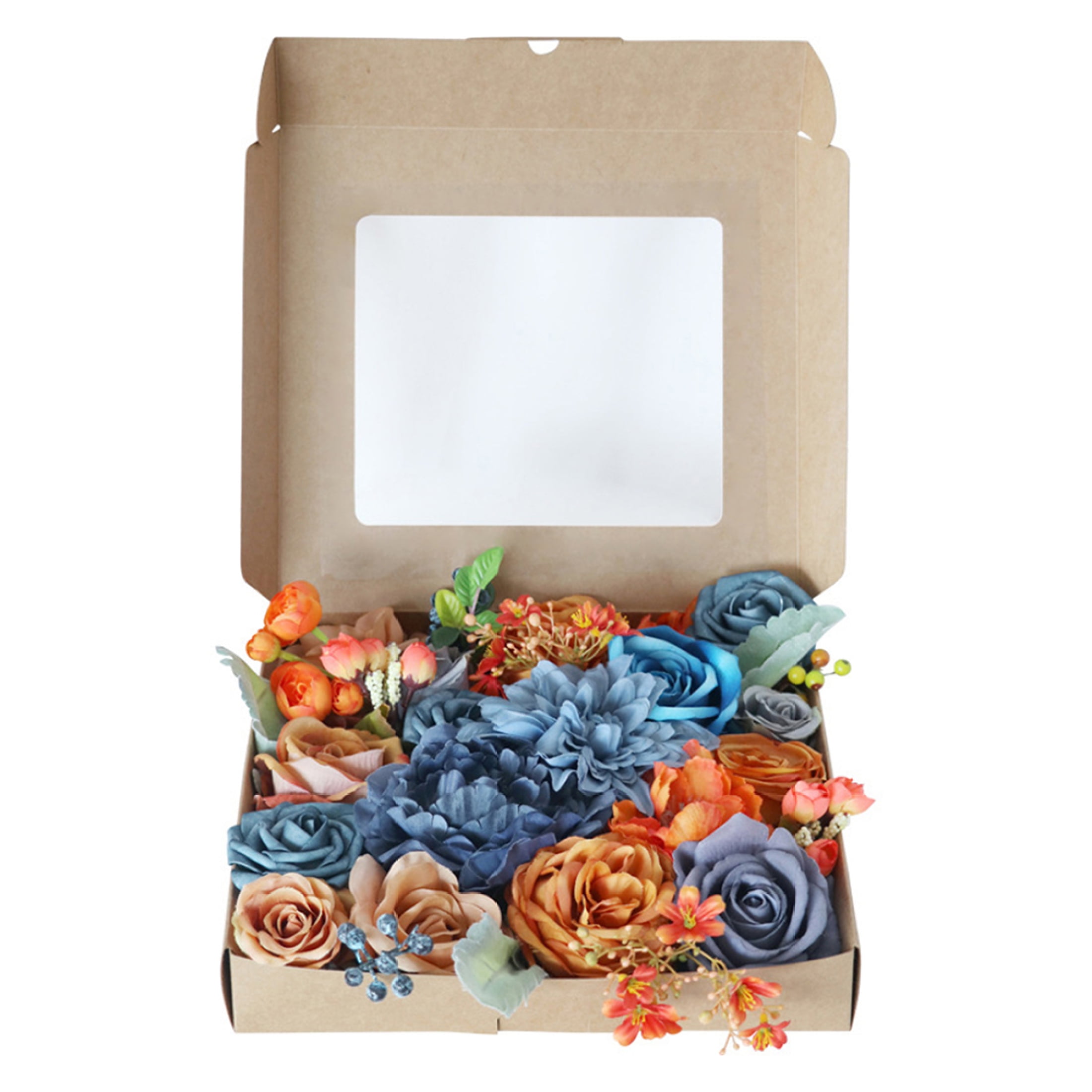 EUBUY Rose Flowers Box Gift Artificial Rose Flowers Wedding Flowers ...