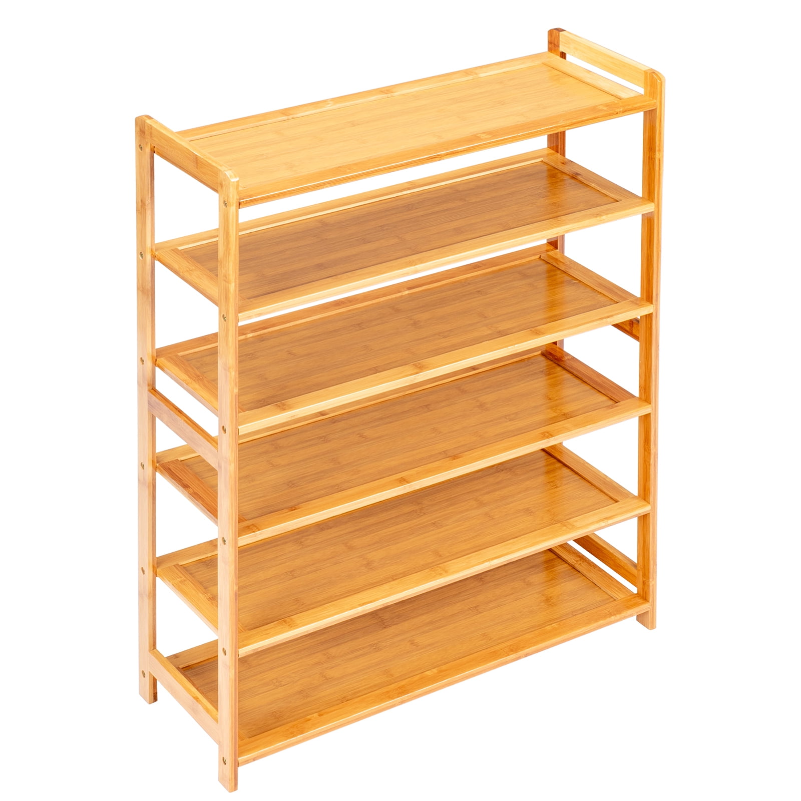 GoDecor 6 Tier Bamboo Shoe Shelf Shoe Rack Storage Oranization ...
