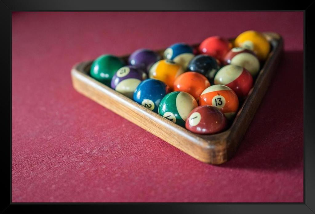 Colorful Vintage Billiard Balls Photo Photograph Art Print Stand or ...
