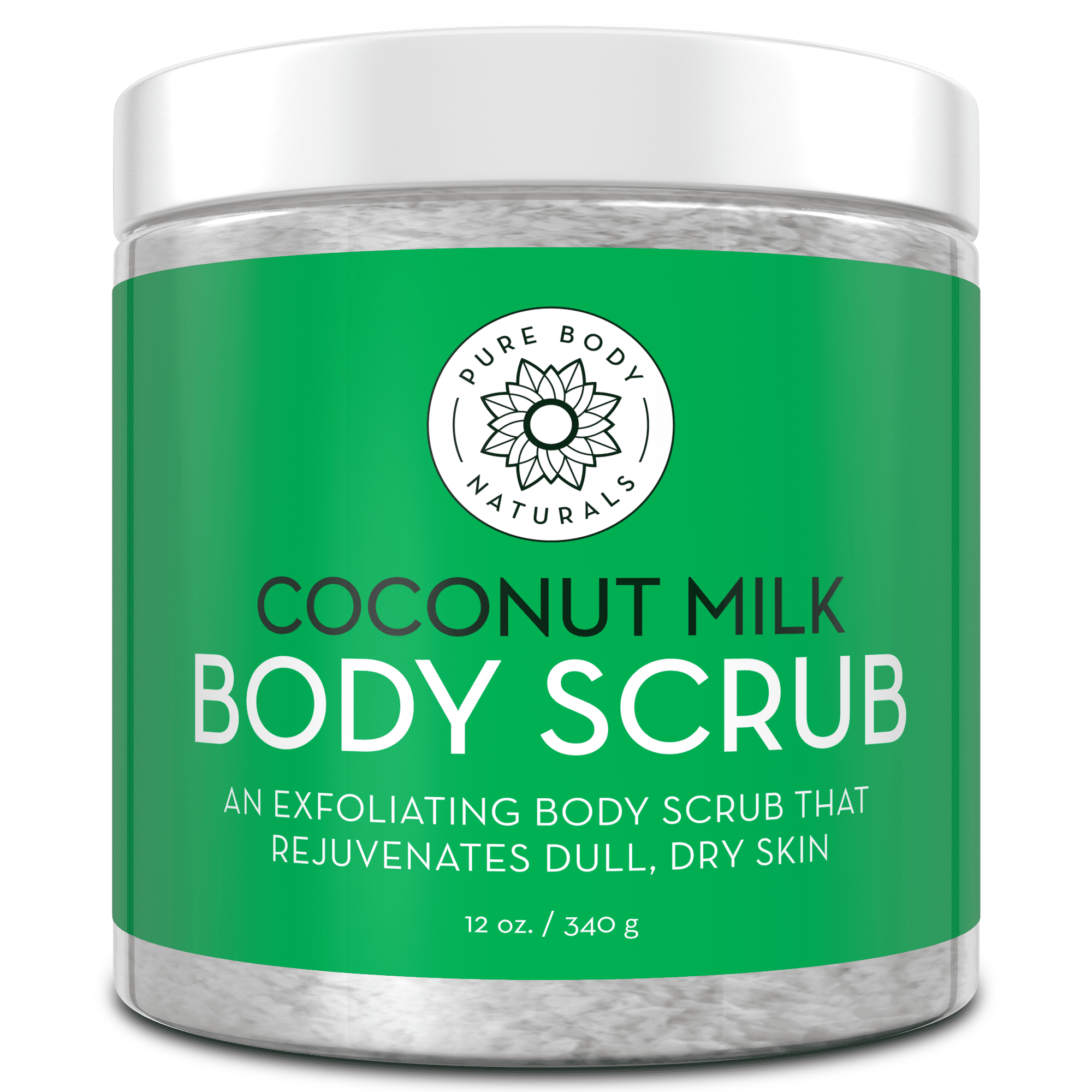 Pure Body Naturals Coconut Milk Body Scrub with Dead Sea Salt ...