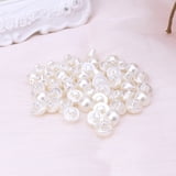 50Pcs Faux Pearl Buttons Fit Sewing Scrapbook Backhole Sewing Crafts 10 ...