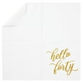 50 Pack Hello Forty Cocktail Napkins with Gold Foil for 40th Birthday ...