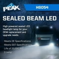 PEAK H6054 LED 6000K Sealed Beam Headlight - Walmart.com