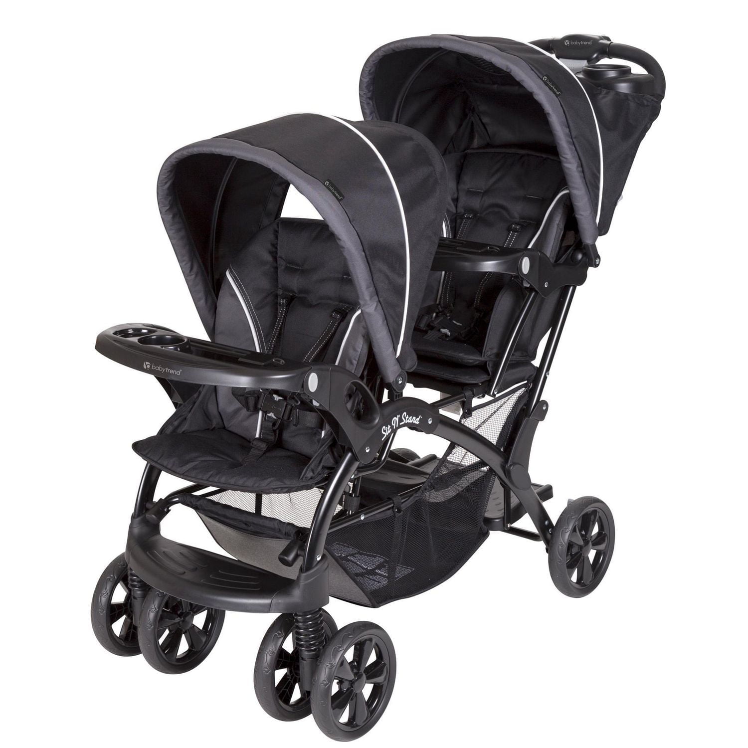 Baby Trend Sit N' Stand® Double Stroller - Onyx; Accepts most major ...