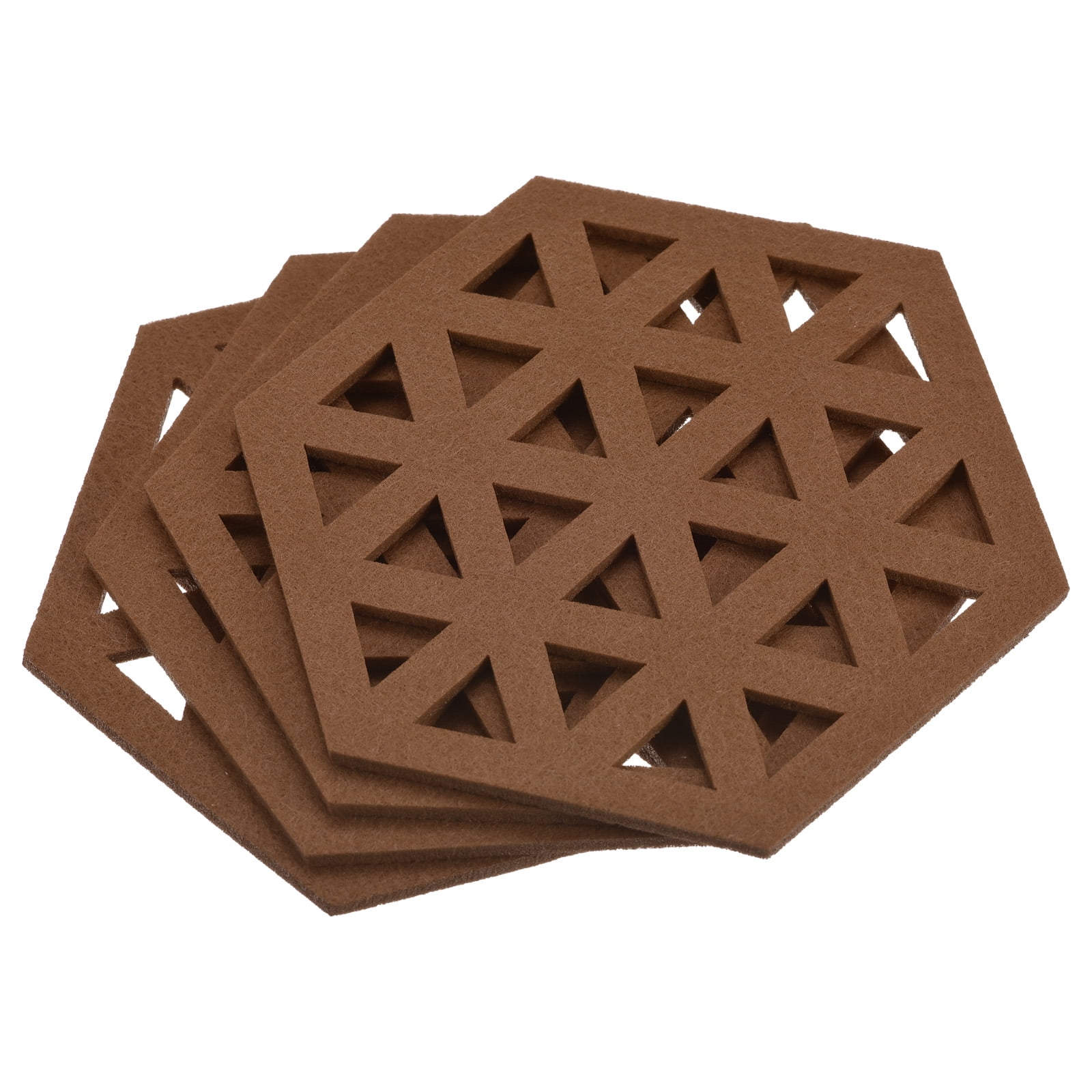 Uxcell Felt Coasters, Hexagonal Pad Coaster for Drink Cup Pot Bowl Vase ...