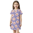 BZSMCE Short Sleeve dress Dress Casual Cotton Dresses-Pastel Purple ...