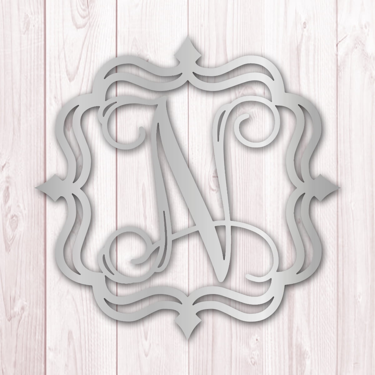 Framed Metal Monogram Single Letter Raw- 14" N - Walmart.com