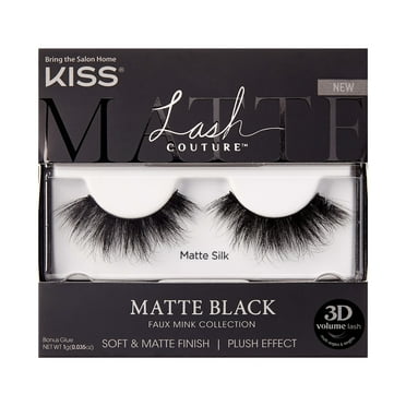 KISS Lash Couture Matte Black Faux Mink Eyelashes Multipack, Matte ...