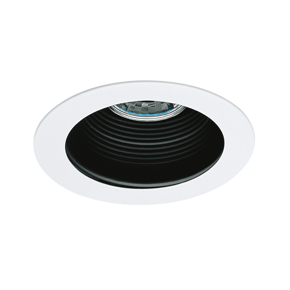 NICOR Lighting 4 inch White Recessed Trim with Black Baffle for MR16 ...