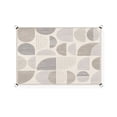 Abstract Semicircles Sun Shade Sail 8'X10' Boho Art Modern Taupe Sand ...