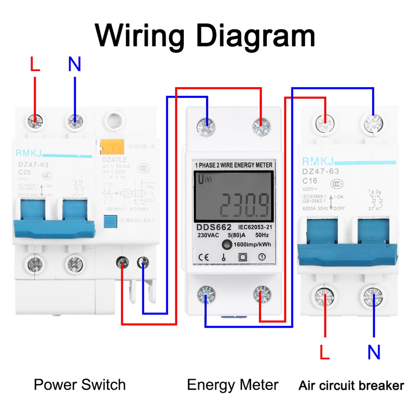 Single Phase Energy Meter Circuit Diagram STPM01 PROGRAMMABLE SINGLE