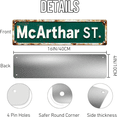 Decorative Tin Sign 16*4 Inch - McArthar ST. Design - Ideal for Outdoor ...