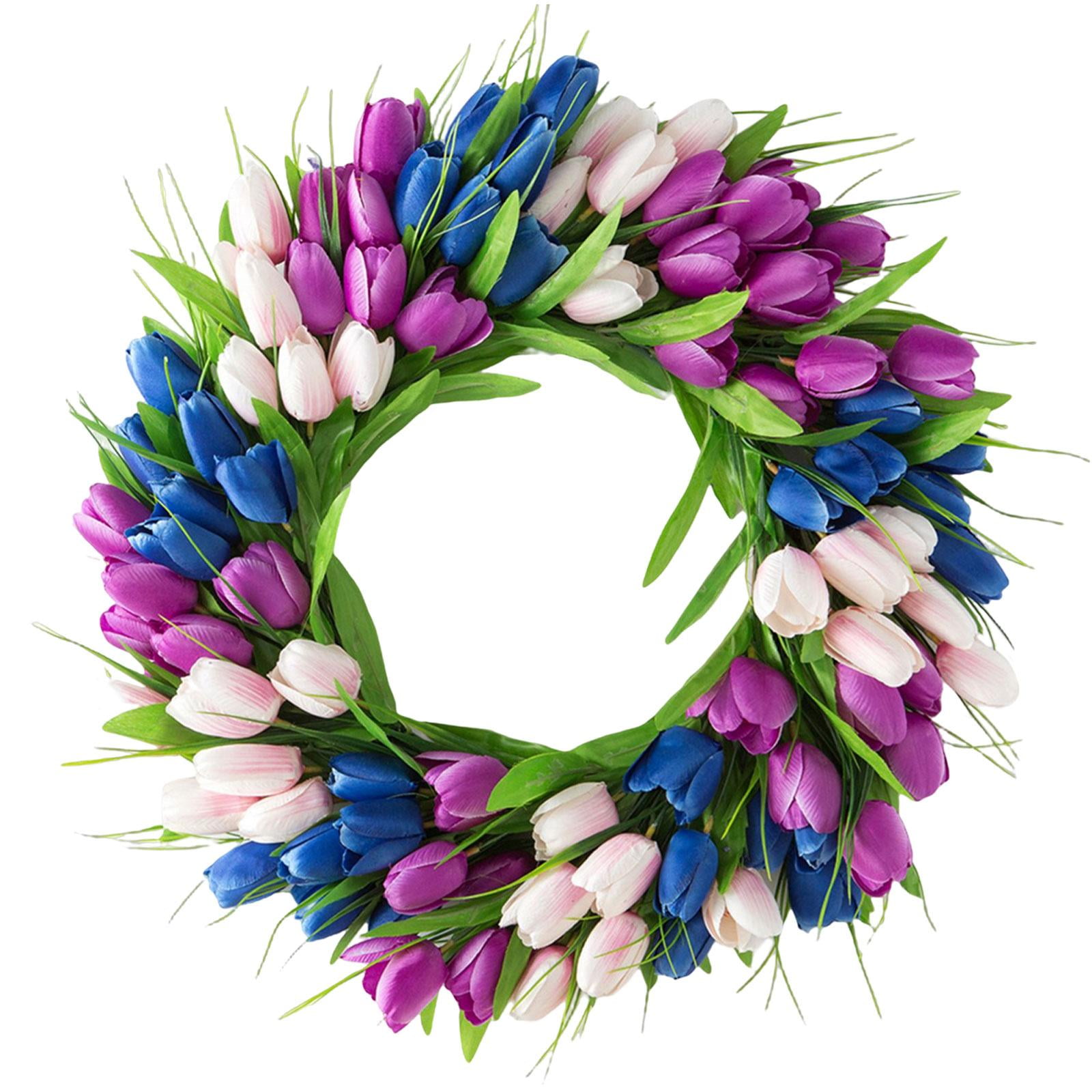 Click here for Abbracc 40cm Artificial Wreath Cottage Wreath Flor... prices