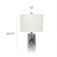 Elegant Designs Modern Marble Table Lamp with Fabric Shade - Walmart.com