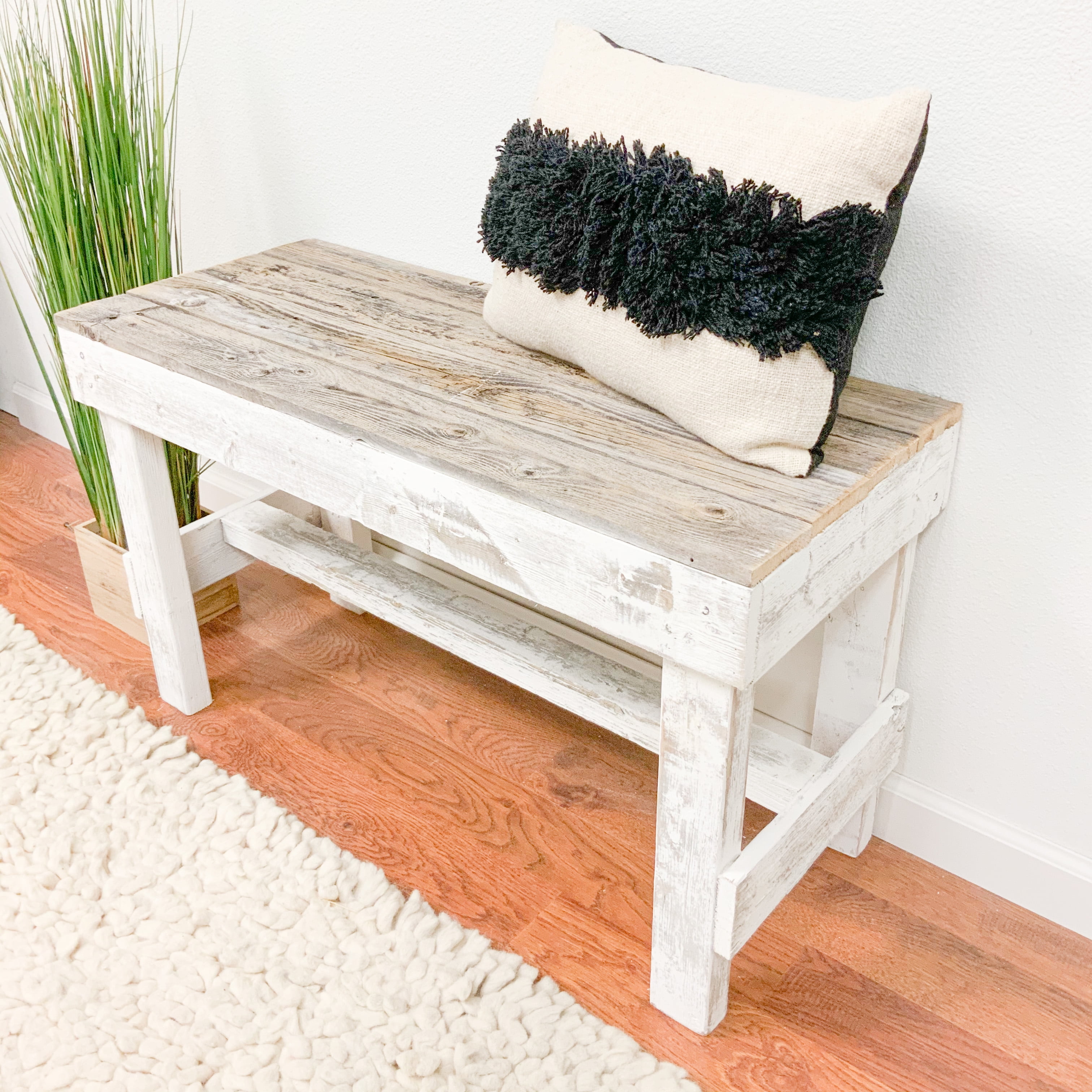 White Wooden Bench