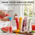100 PCS Ice Pop Pouch with Funnel Transparent Rectangular Popsicle Mold ...