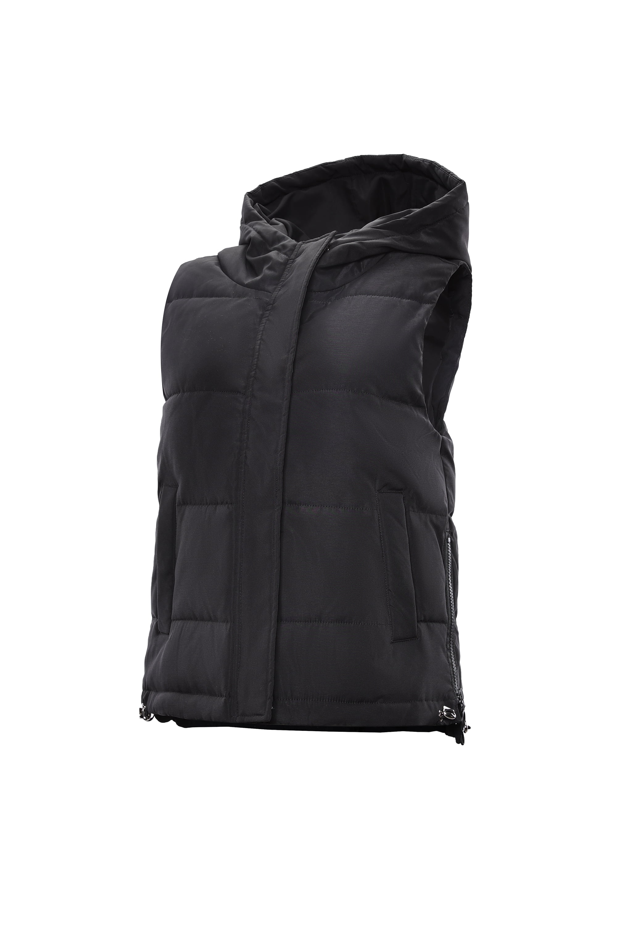 Elezay Women Quilted Puffer Vest Lightweight Hooded Vest Drawstring ...