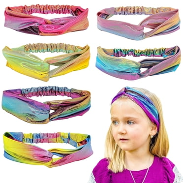 FROG SAC 4 Floral Headbands for Girls, Adjustable Braided Hairband Hair ...