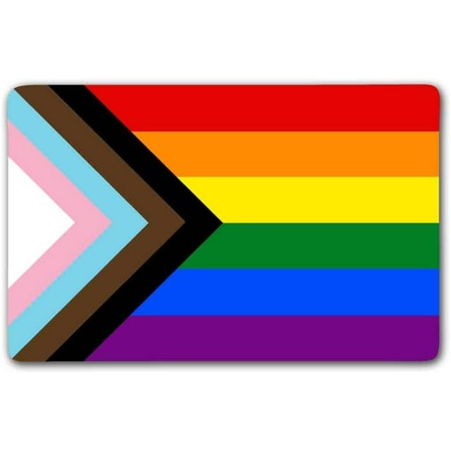Progress, POC And Transgender Inclusive LGBTQ Pride Flag 13 Inch Full ...