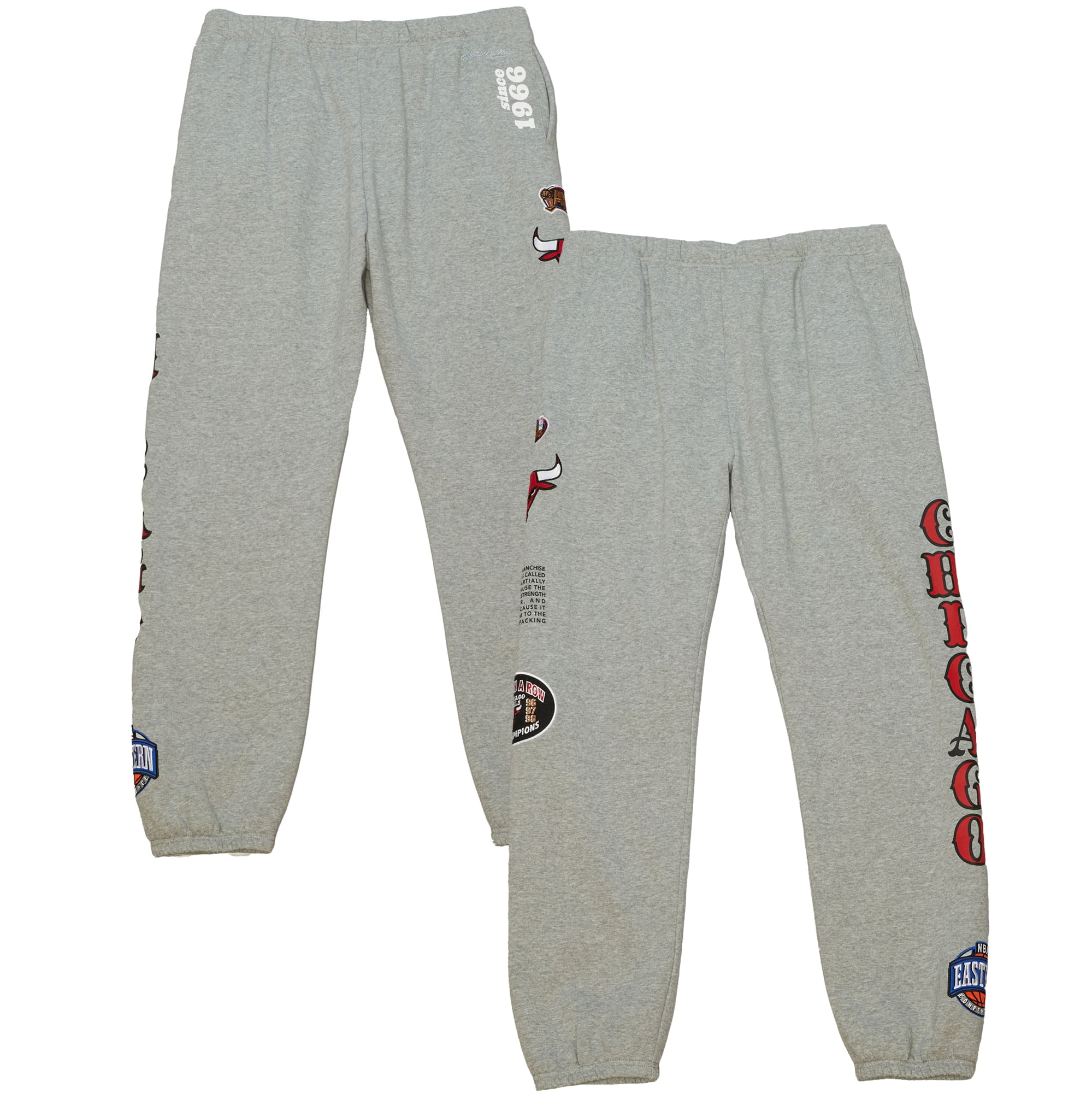 Men's Mitchell & Ness Heather Gray Chicago Bulls Team Origins Fleece ...