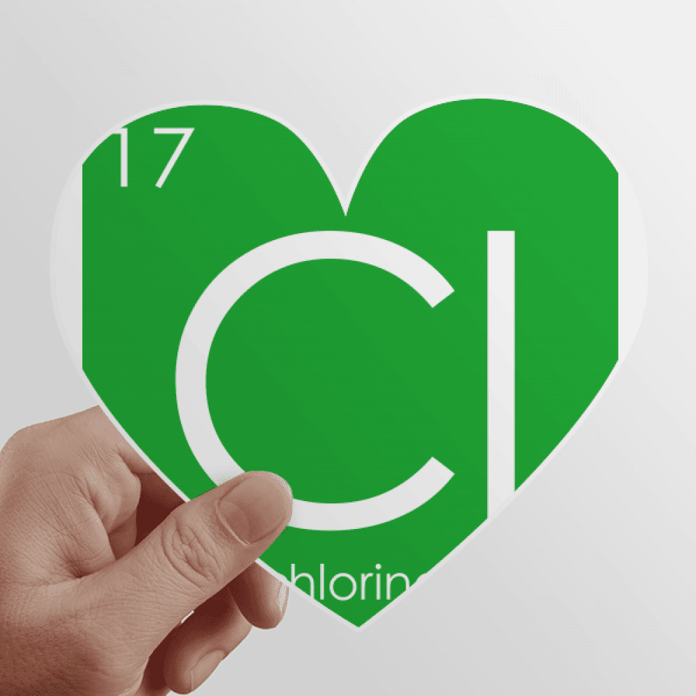 Chestry Elements Period Table Halogens Element Chlorine Cl Heart Vinyl ...