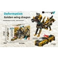 Golden Wing Dragon Transformer Car Toy – 2-in-1 Magnetic Collision ...