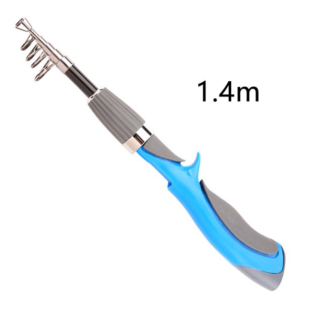 Carbon Fiber Telescopic Rod with Line Lures Tackle Hooks One-piece ...