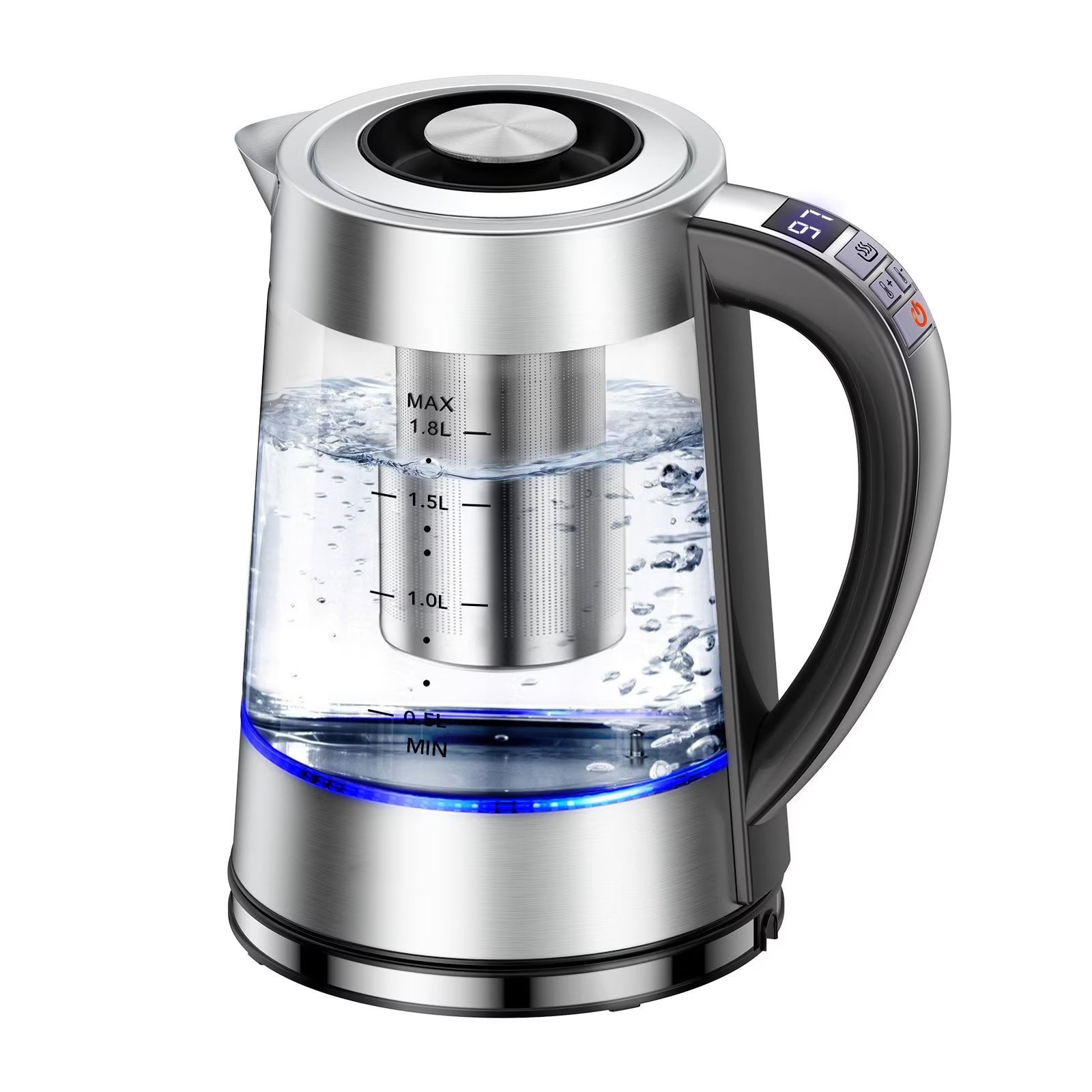 Electric Kettle 1.8L Temperature Control 24 Hours Keep Warm, 1500W Tea Heater with Infuser ...