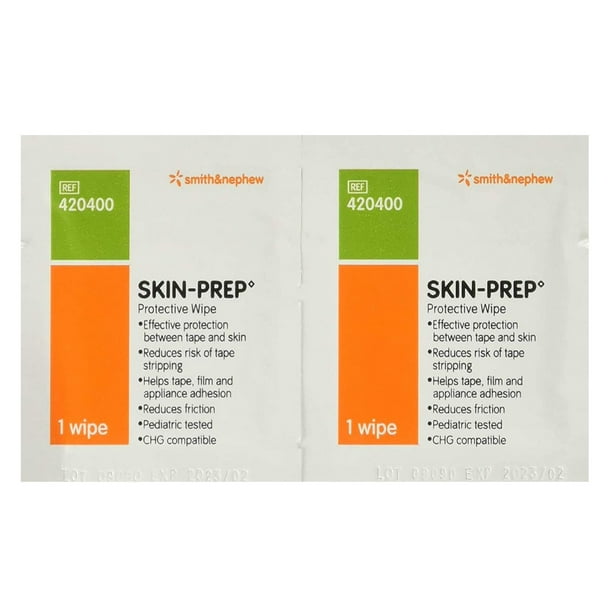 Smith & Nephew Skin-Prep Protective Adhesive Dressing Barrier Wipes, 50 ...
