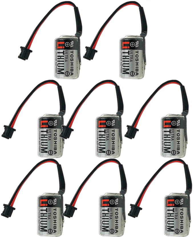 8 PCS 1000mAh JZSP-BA01 ER3V/3.6V Non-Rechargeable PLC Lithium Battery ...