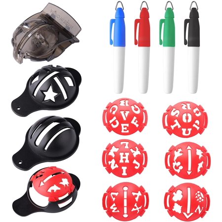 14Pcs Golf Ball Line Marker Tool Kit, Including 4pcs Golf Ball Liners ...