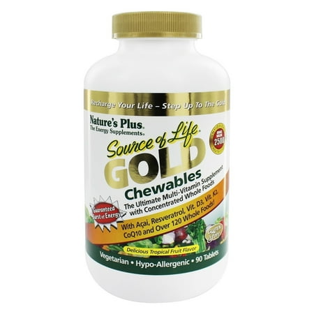 Nature's Plus - Source Of Life Gold Chewables Ultimate Multi-Vitamin ...