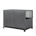 Pefilos 47" Heavy Duty Dog Crate Pet Cages with Tray, Movable Wheels ...