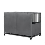 Pefilos 47" Heavy Duty Dog Crate Pet Cages with Tray, Movable Wheels ...