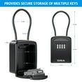 ORIA Waterproof Key Lock Box, Portable 4 Digit Combination Key Storage ...