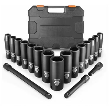 HART 10 Piece 3/8-inch CR-MO Impact Rated Socket Set, Metric Sockets ...