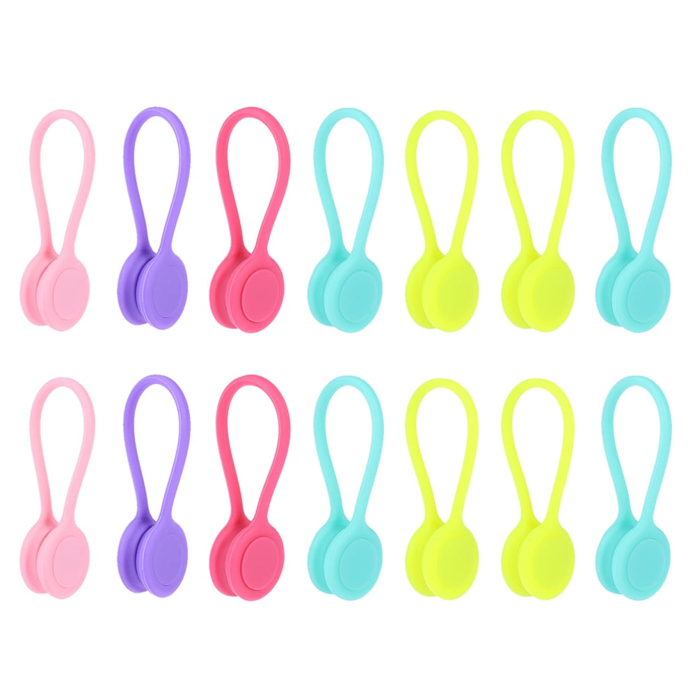 Hemoton 14pcs Magnetic Ties Headset Shape Cord Keeper Cable Management ...