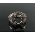 AFGEMSNJEWELLERY 925 Sterling Silver Oval Semi-Mount Ring 10x12mm ...