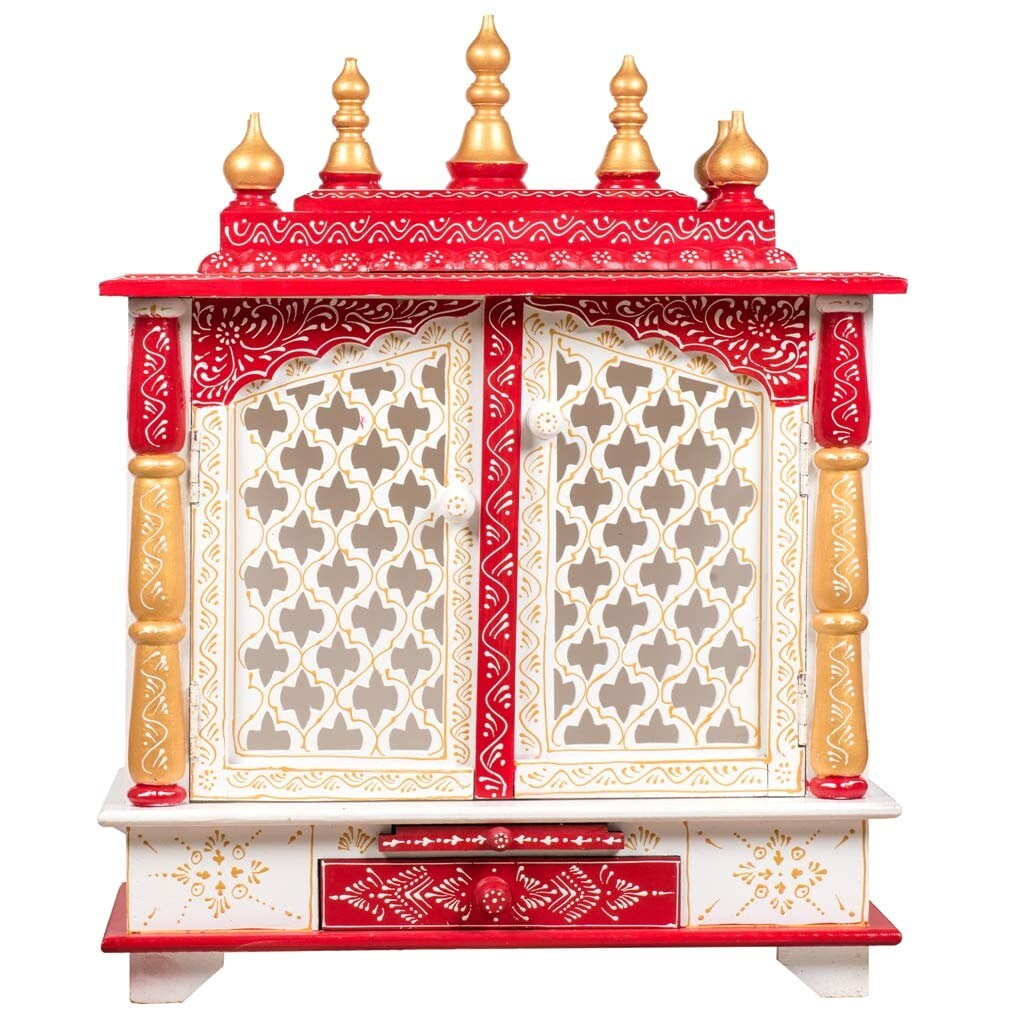 Mdf Wooden Handpainted Mandir/Temple for Home/Office Rajasthani / Pooja ...