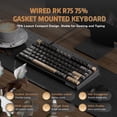 R75 Wired Gaming Keyboard with Volume Knob, 75% Mechanical Custom ...