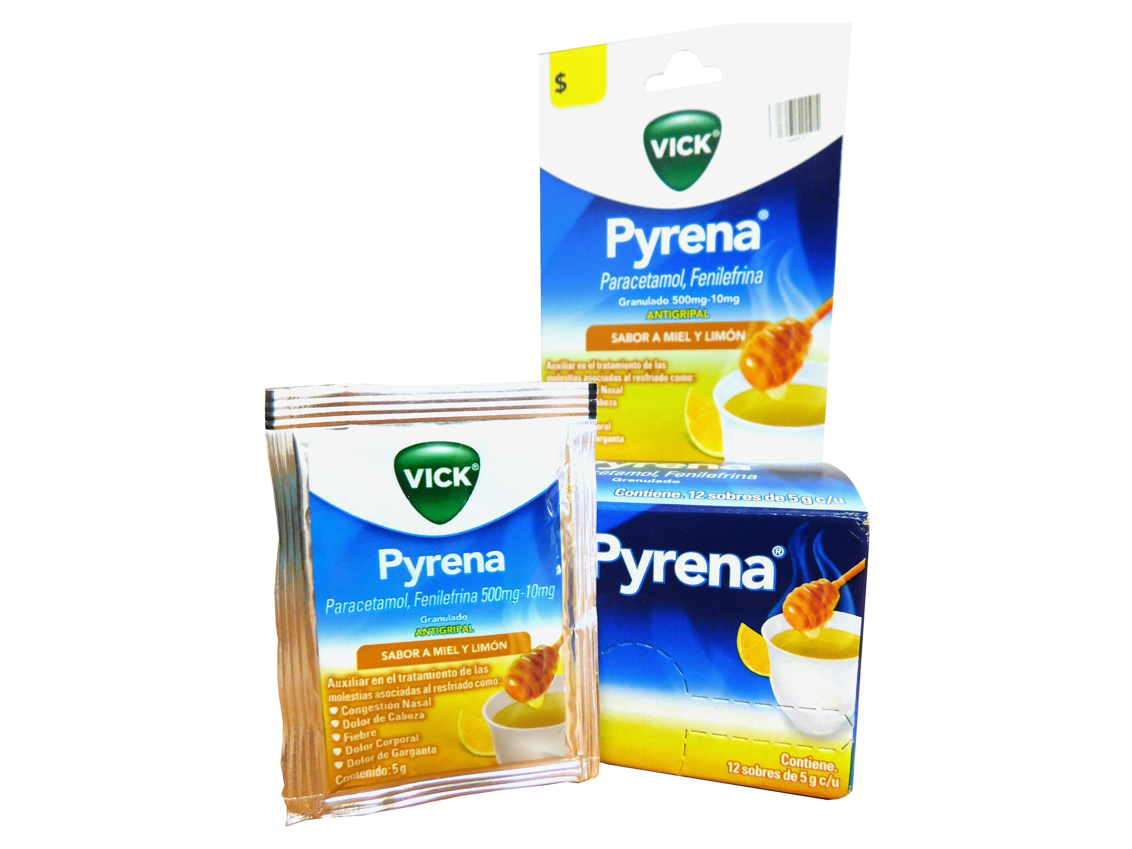 Vick Pyrena 5 g Sabor a Miel y Limón Con 12 Sobres | Bodega Aurrera en línea