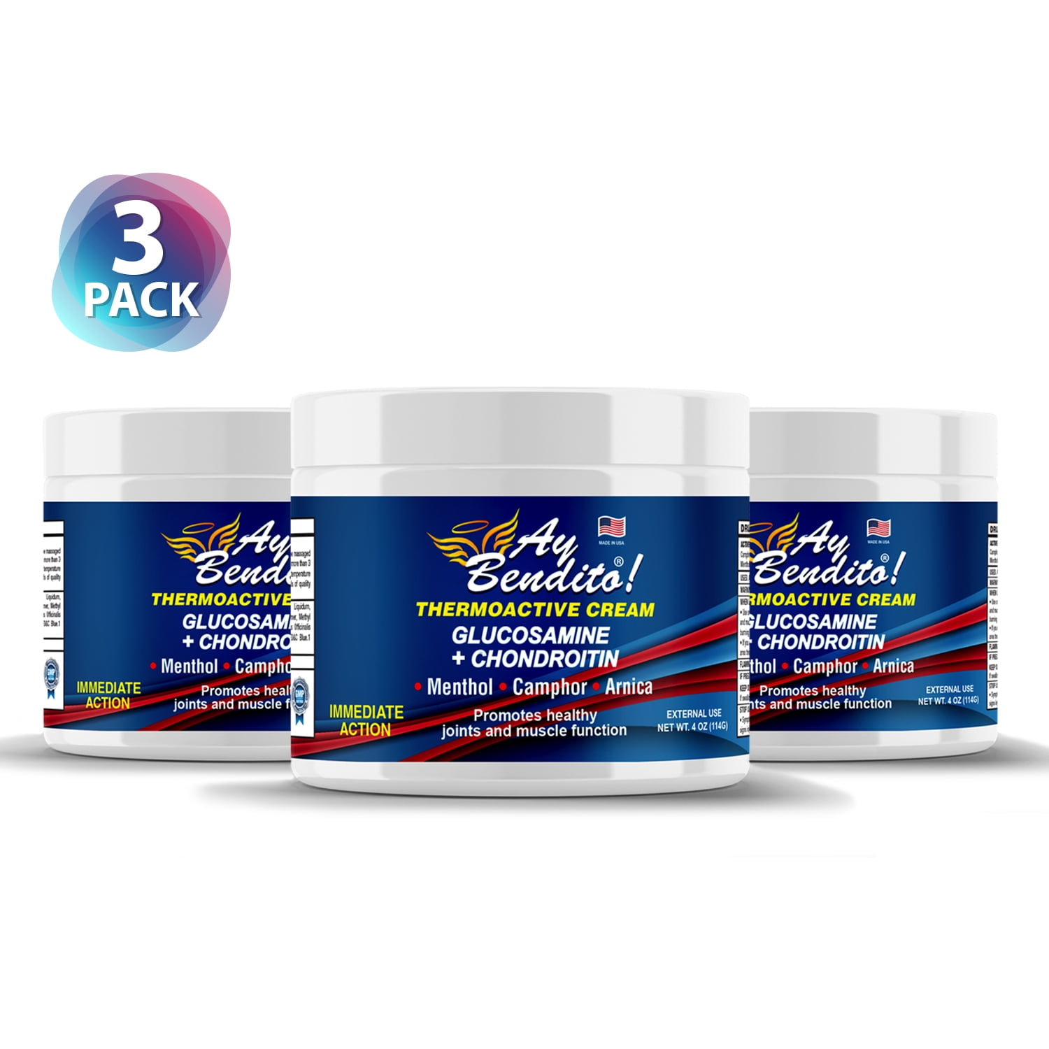 Ay Bendito Thermoactive Cream with Glucosamine + Chondroitin for faster ...