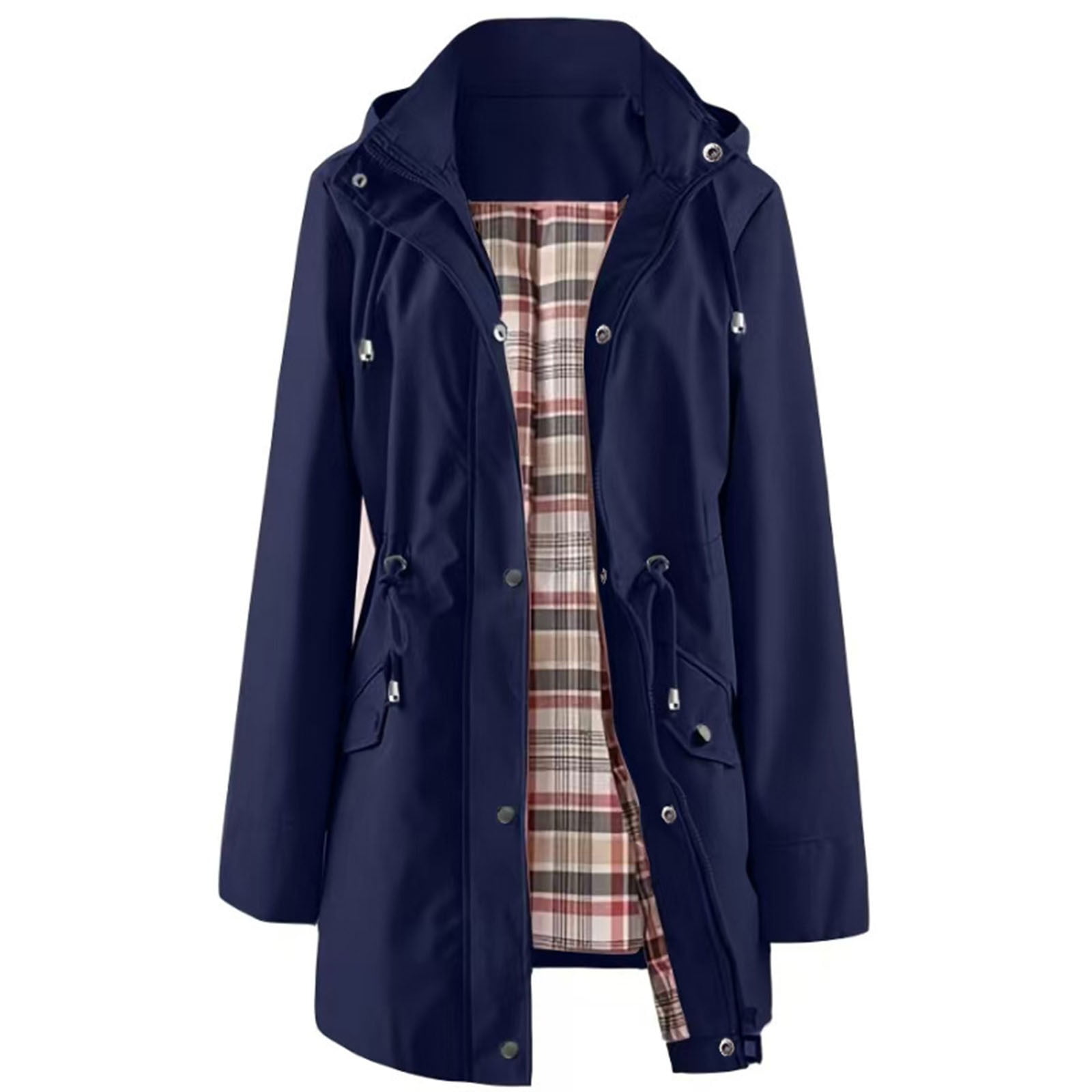 Click here for Baberdicy Womens Belted Hooded Rain Coat  Cinched-... prices