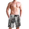 Art Cats Pattern Mens Swim Trunks Quick Dry Board Shorts Breathable Fit ...
