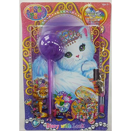 Lisa Frank Fancy Feast Kitty Diary with Lock and Key - Walmart.com