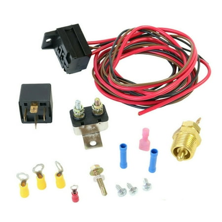 Meterk Electric Radiator Engine Fan Thermostat Temperature Switch Relay ...